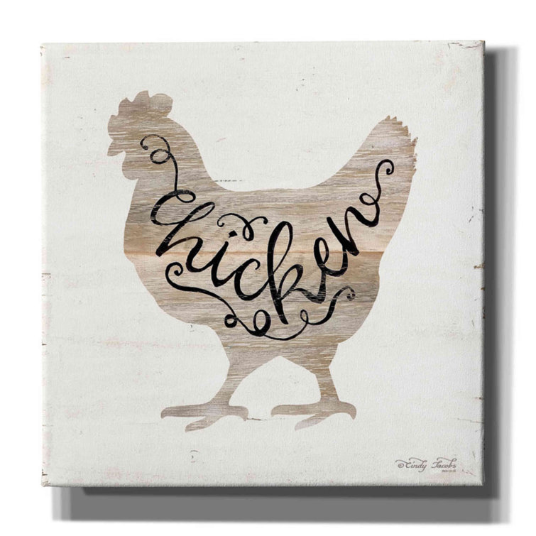 August Grove® Epic Graffiti 'Chicken In Beige' By Cindy Jacobs, Chicken ...