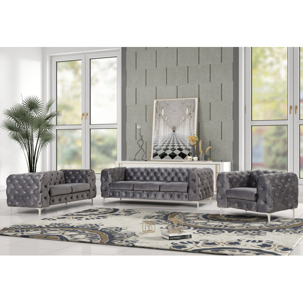 Velvet Living Room Sets & Sofas You'll Love | Wayfair