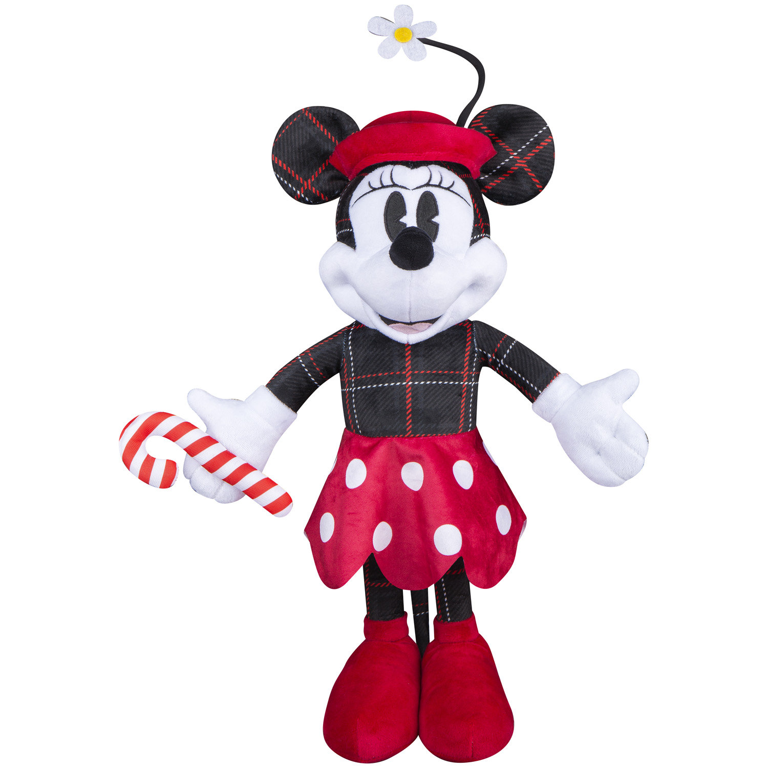Gemmy Industries Christmas Greeter Minnie Mouse in Vintage Plaid | Wayfair