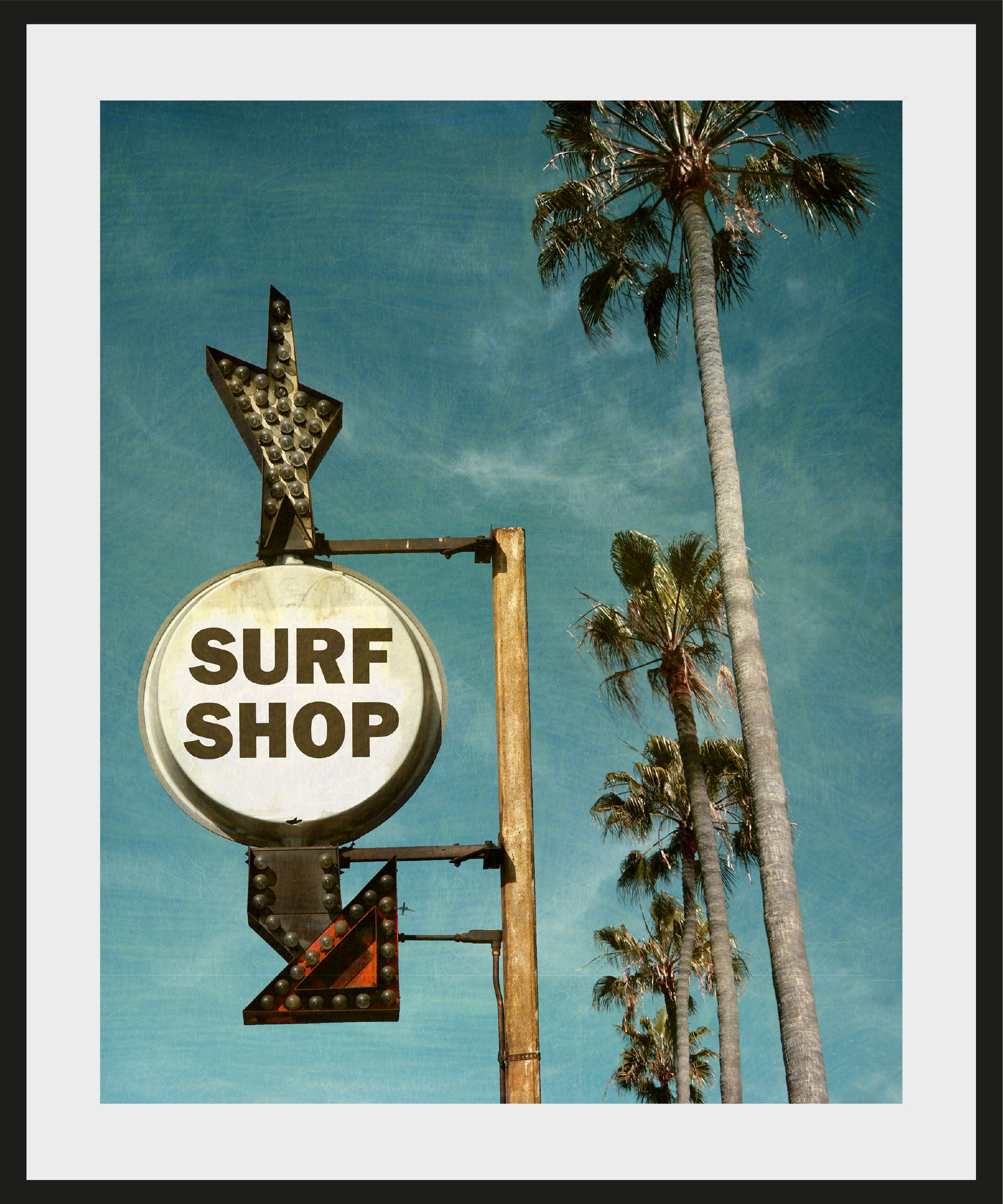 ScanMod Design Surf Shop - Picture Frame Graphic Art Print on Paper ...