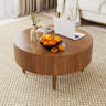 George Oliver Fluted Round Lift Top Coffee Table With Storage ...