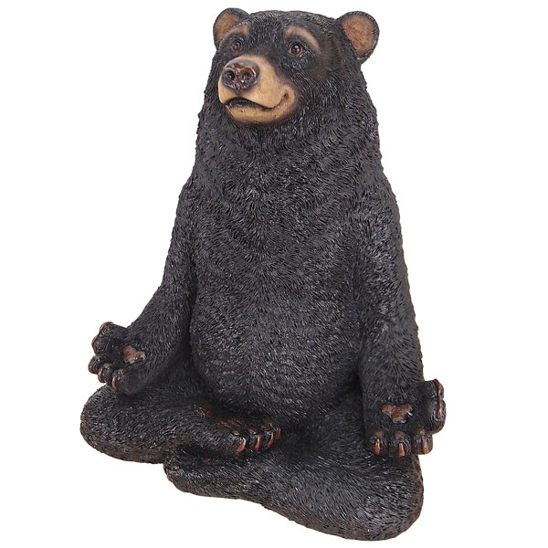 Design Toscano Being One with the Honey Zen Bear Statue & Reviews | Wayfair