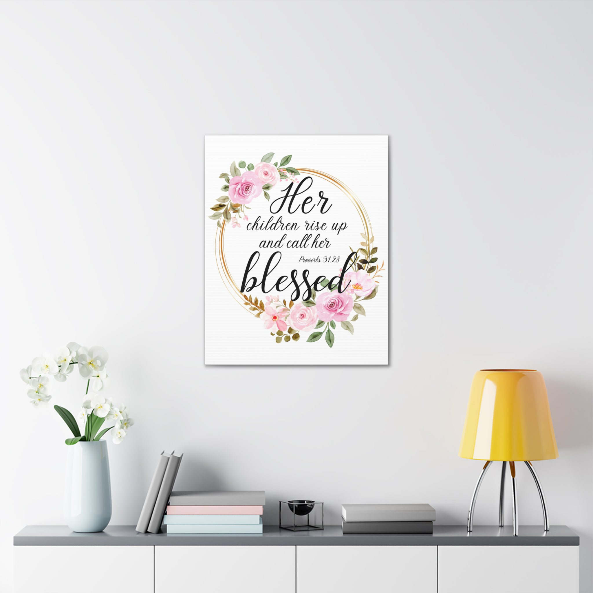 Trinx Proverbs 31:28 She is Blessed Bible Verse Canvas Christian Wall ...