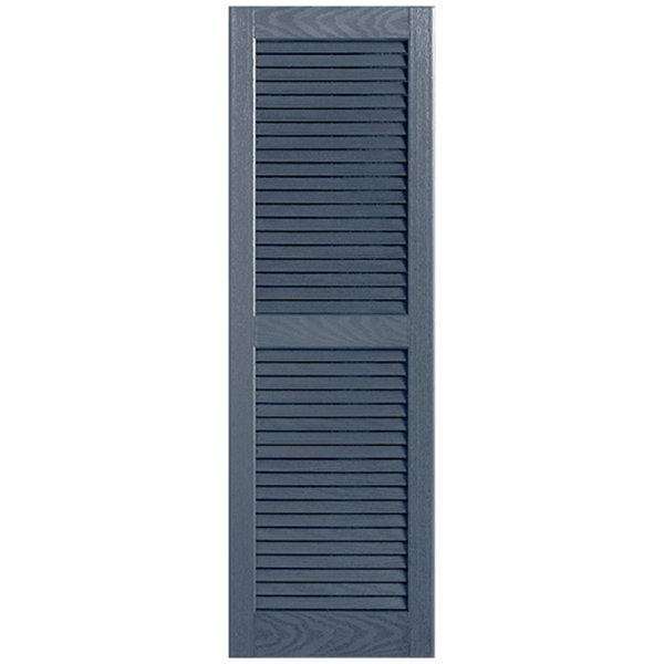 Alpha Shutters Straight Top Open Louver Shutters Pair & Reviews | Wayfair