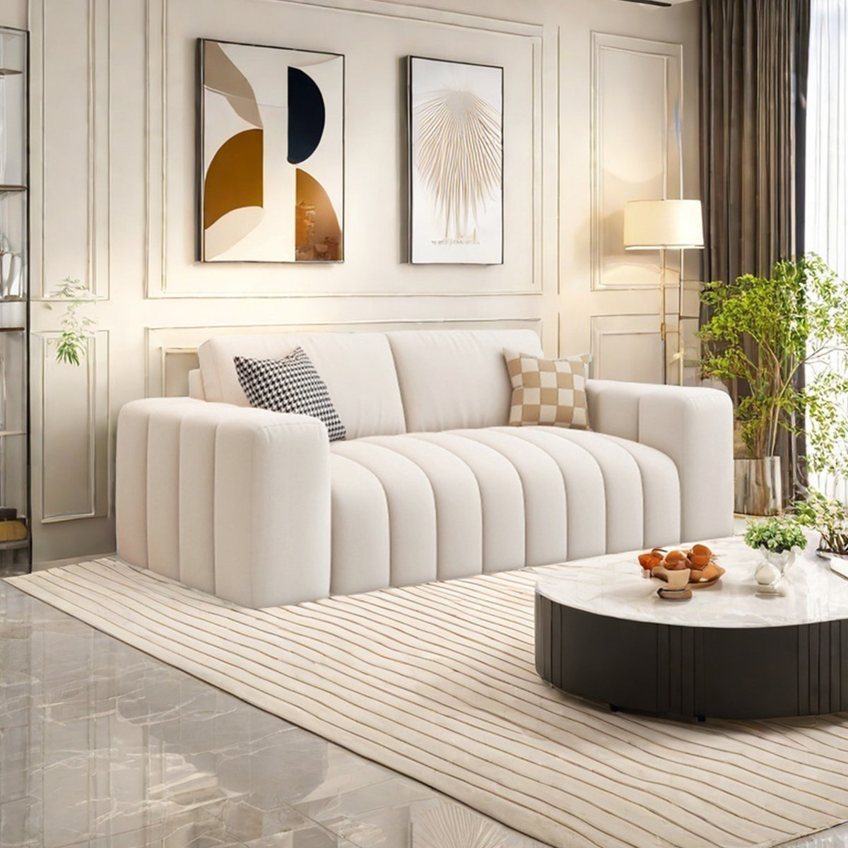 KANGLY Modern piano keys simple straight sofa - Wayfair Canada