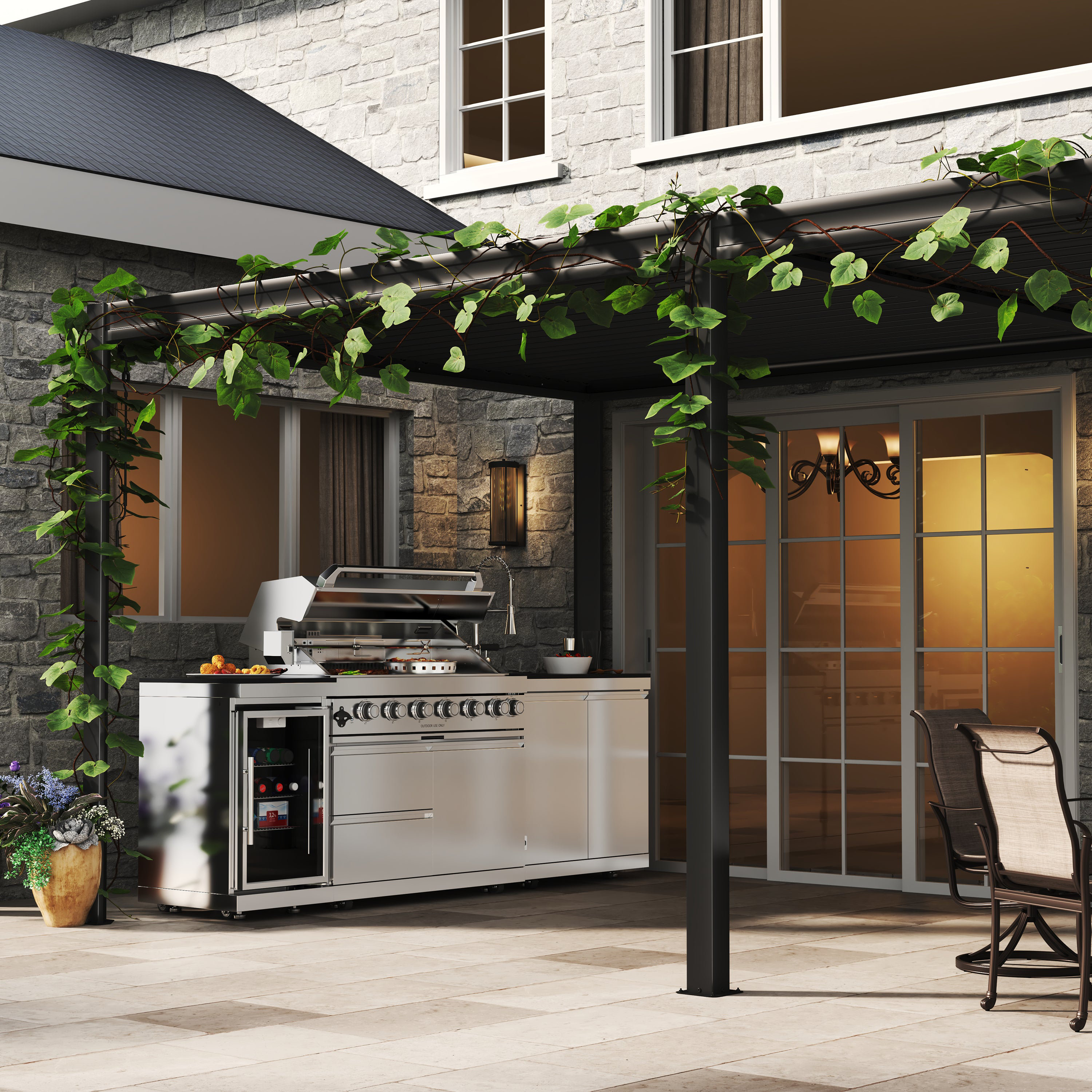 Loon Peak 43" 6-Burner 85000 BTU Stainless Steel Outdoor Kitchen Grill ...