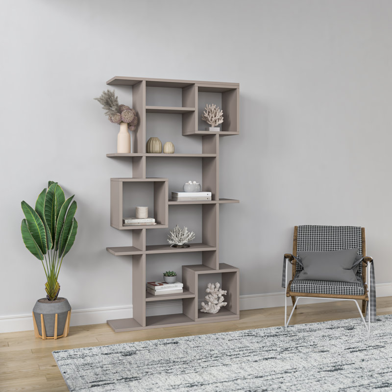 Wrought Studio Hillary Geometric Bookcase & Reviews | Wayfair