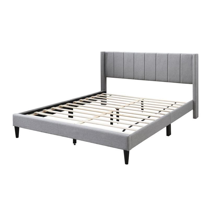 Ebern Designs Isabella Wingback Channel Bed Upholstered Bed | Wayfair