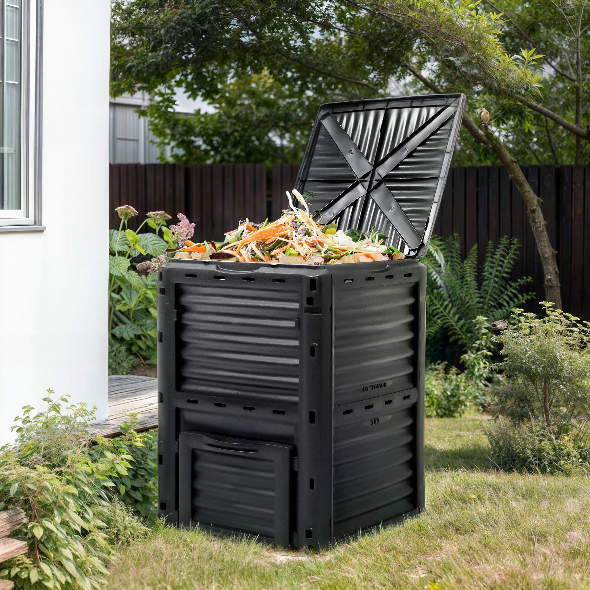 Edrosie Inc Resin Recycling Bin - 80 Gallons - Wayfair Canada