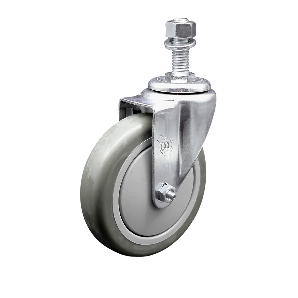 Service Caster Wheel Swivel 12mm Threaded Stem Caster Set with Brake ...