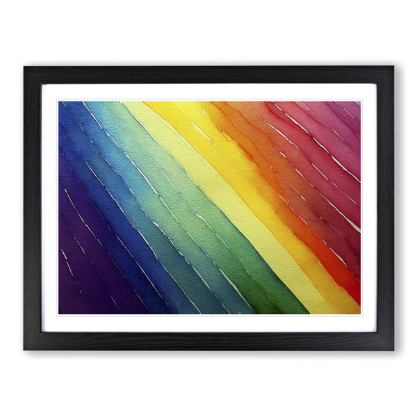 Metro Lane Watercolour Rainbow Vol.2 Abstract - Single Picture Frame ...