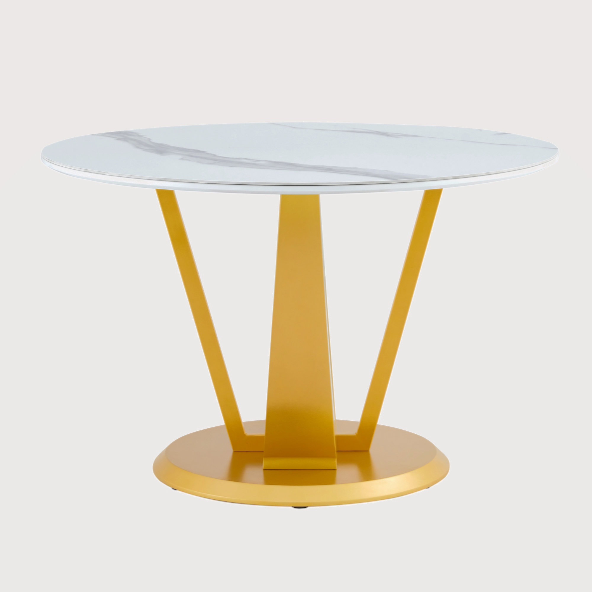 Mercer41 A Modern Minimalist Round White Patterned Table Top Measuring ...