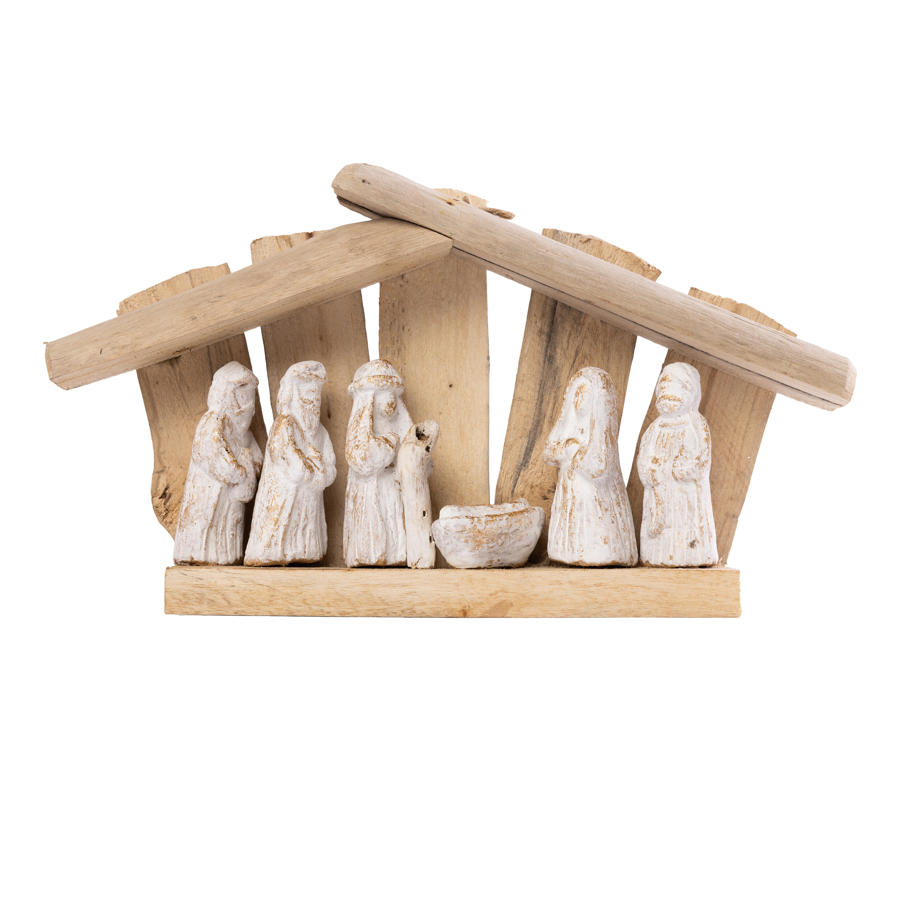 Ophelia & Co. Driftwood Nativity White Wash Decorative Figurines ...