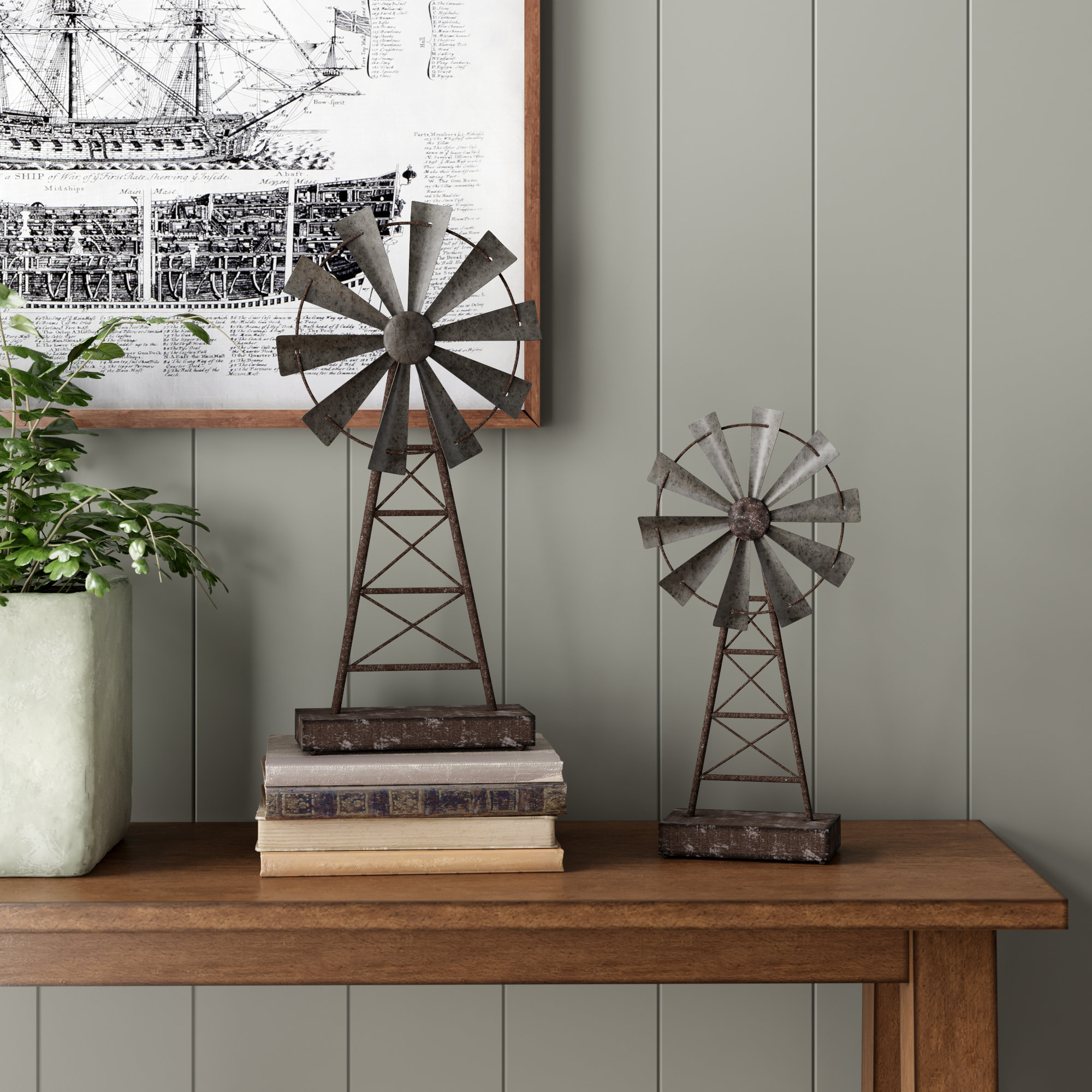 Gracie Oaks 2 Piece Nitu Windmill Sculpture Set & Reviews - Wayfair Canada