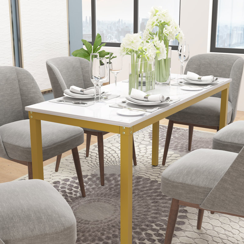 Zipcode Design™ Driggers Metal Base Dining Table & Reviews | Wayfair