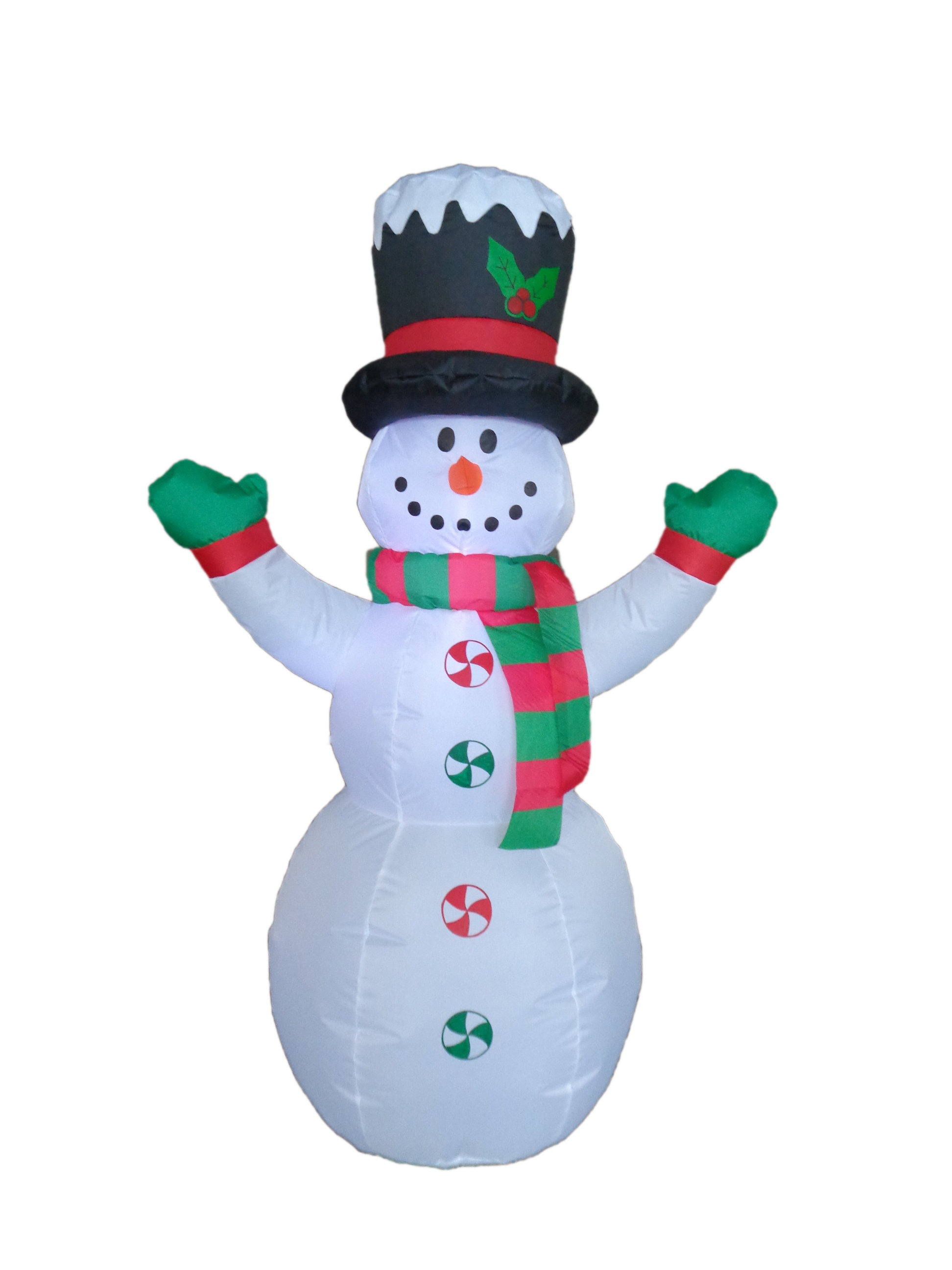 The Holiday Aisle® 4 Foot Tall Lighted Christmas Inflatable Snowman