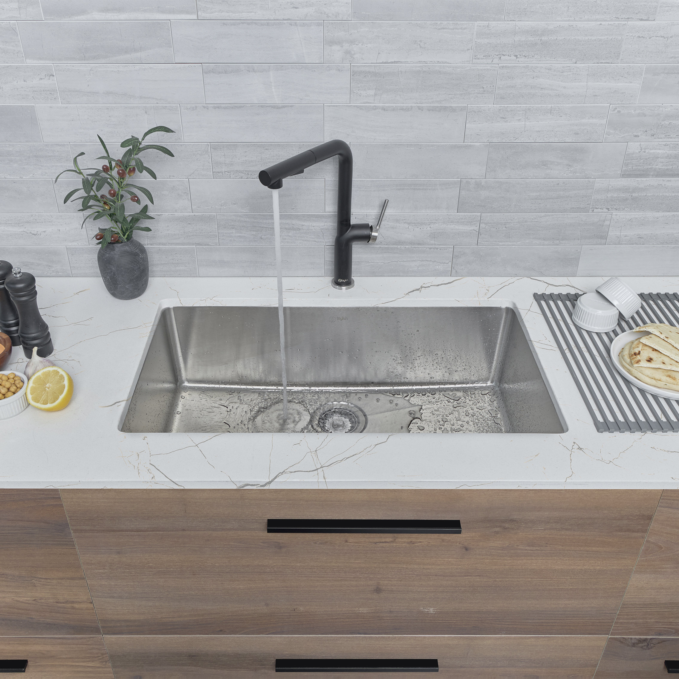 STYLISH Builder STYLISH 31 inch Undermount Stainless Steel Kitchen Sink ...
