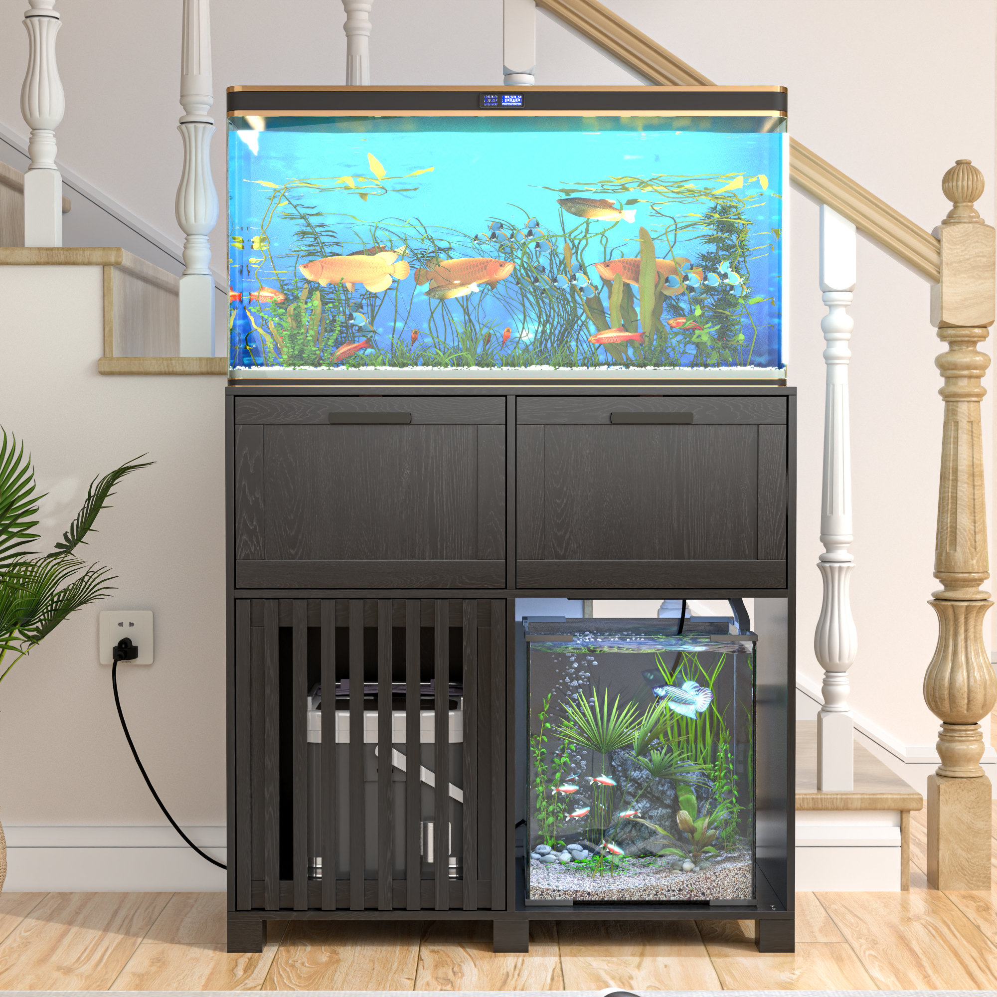 Archie & Oscar™ 20-30 Gallon Aquarium Stand With Power Outlet, Fish ...