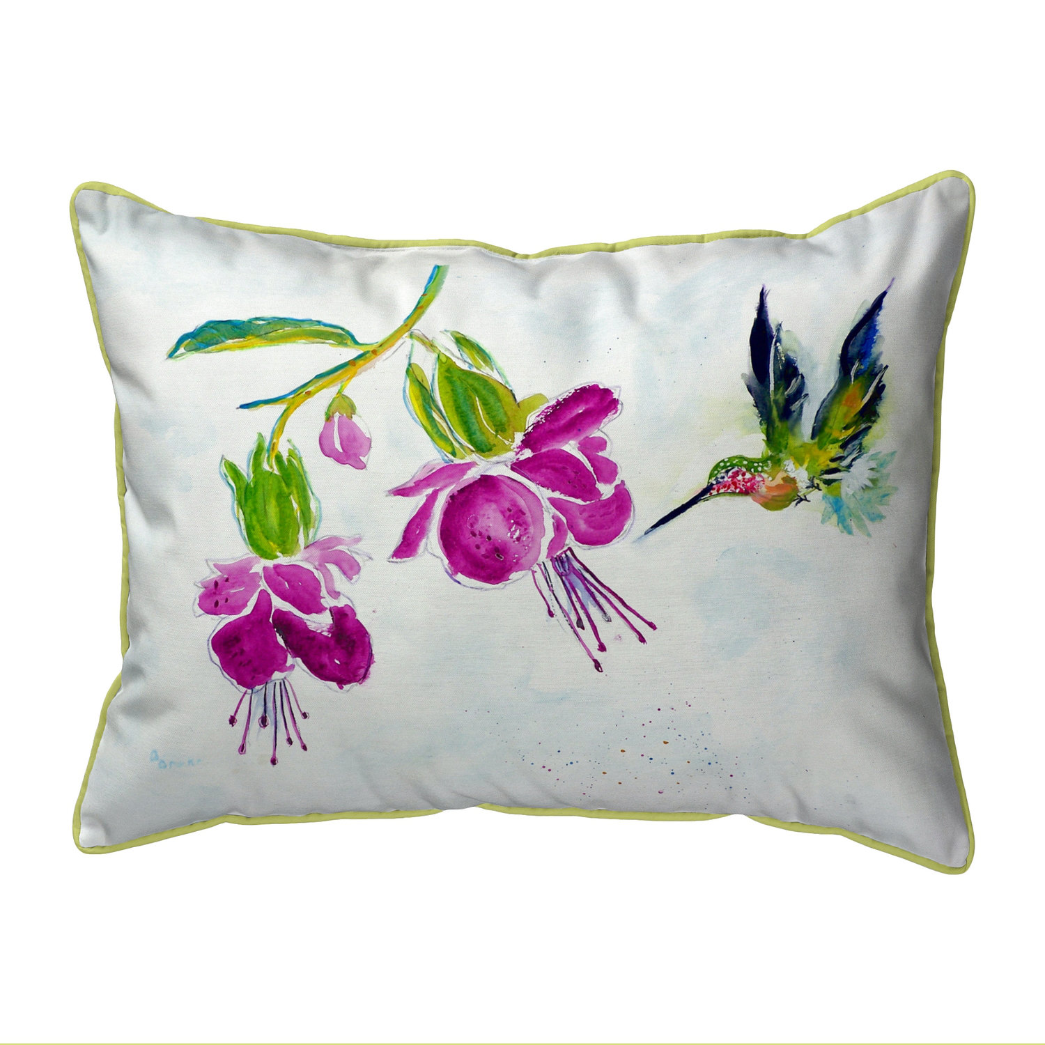 Betsy Drake Interiors Hummingbird Hummingbird 24" Outdoor Pillow | Wayfair
