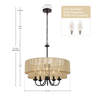 Bay Isle Home™ 22 Inch 5 - Light Coastal-Inspired Dimmable Rattan ...