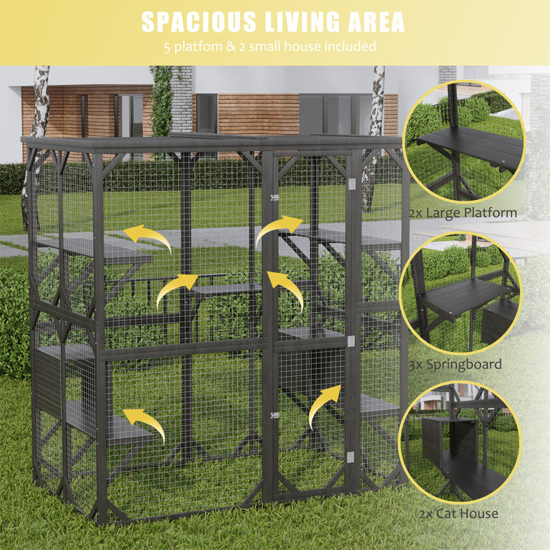 Tucker Murphy Pet™ Cat Playpen Outdoor Cat Enclosures & Reviews | Wayfair
