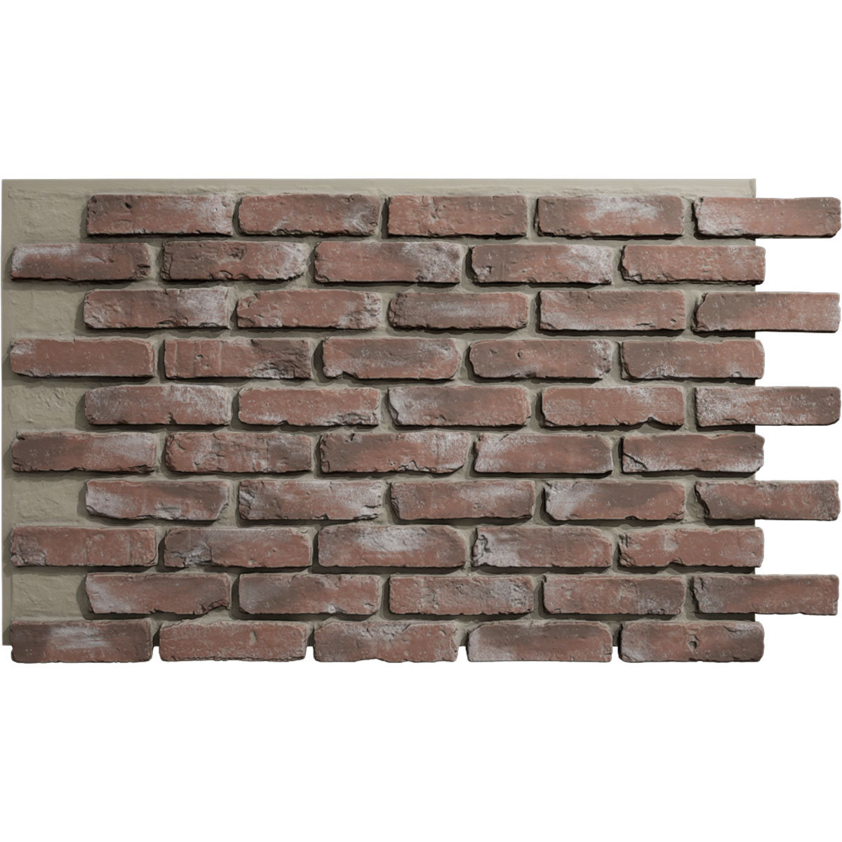 Ekena Millwork StoneCraft Aged Brick Faux Brick Panel, 46 7/8"W x 27"H ...