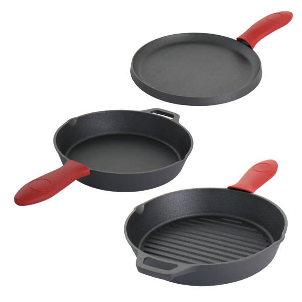 Mega Chef 5 - Piece Cast Iron Cookware Set & Reviews | Wayfair