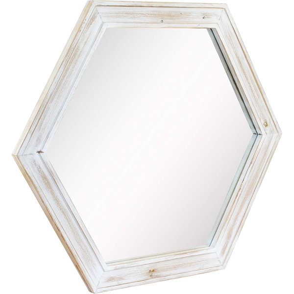 Latitude Run® Wood Framed Mirror Rectangular Rustic Wall Mirror ...