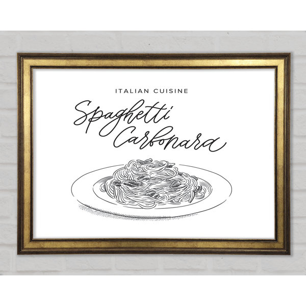 Happy Larry Italian Cuisine Spaghetti Framed Print | Wayfair.co.uk