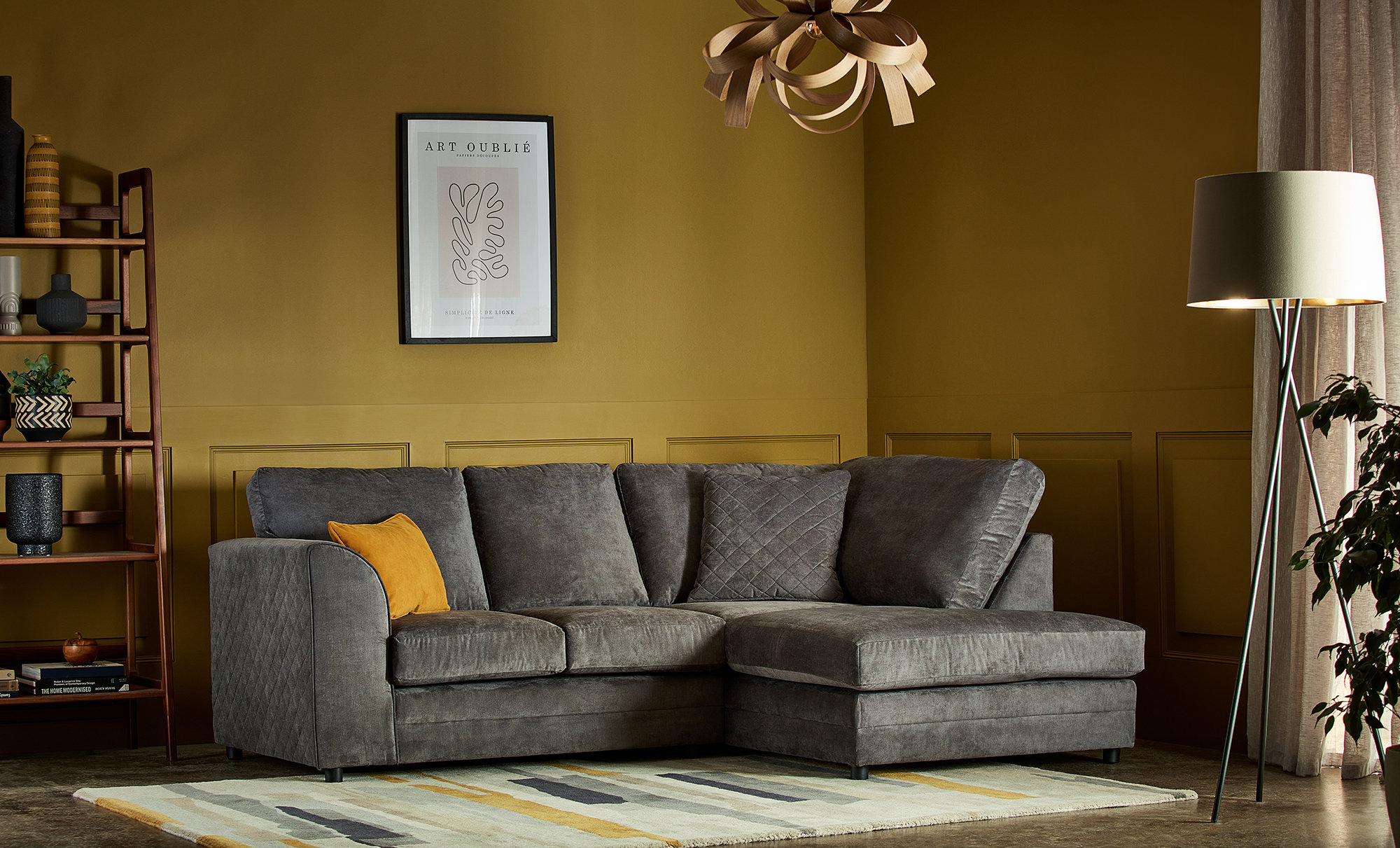 Mercury Row Chaudri 3 Seater Corner Sofa Chaise & Reviews | Wayfair.co.uk