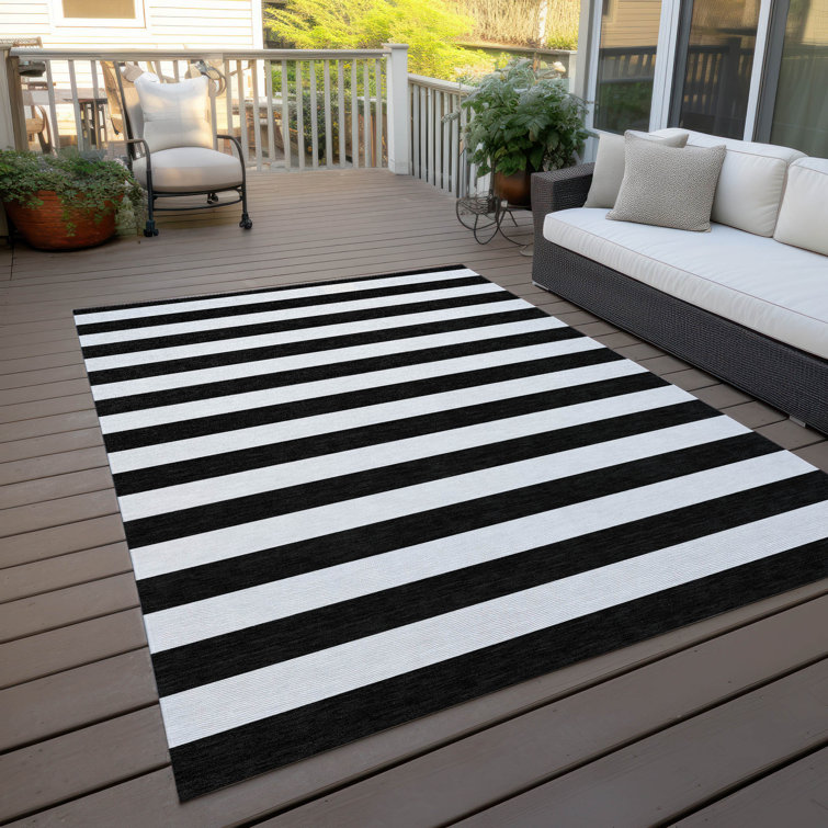 Langley Street Kinslee Striped Indoor / Outdoor Rug & Reviews | Wayfair