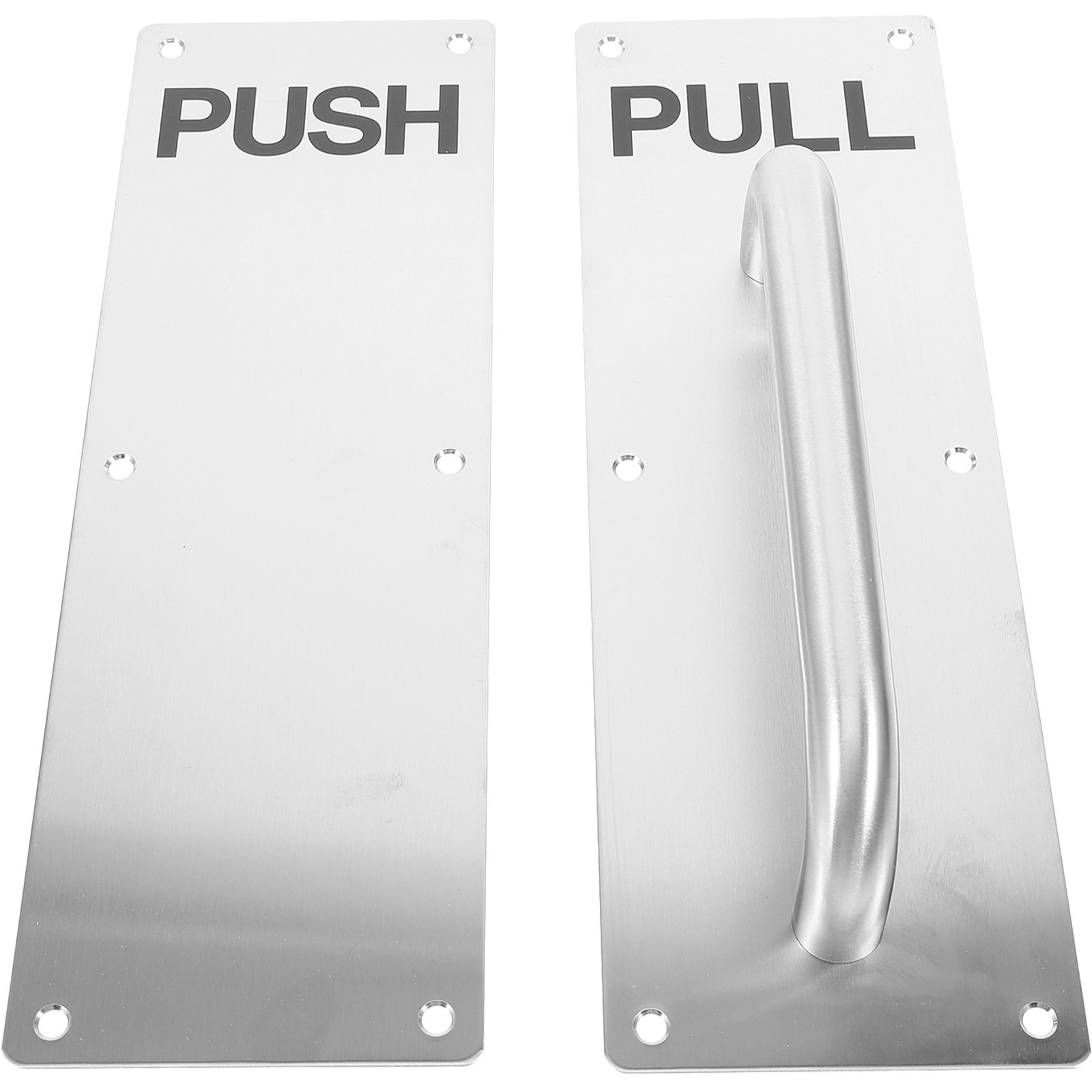PINXOR Commercial Door Push Pull Plate Warehouse Door Pull Stainless ...