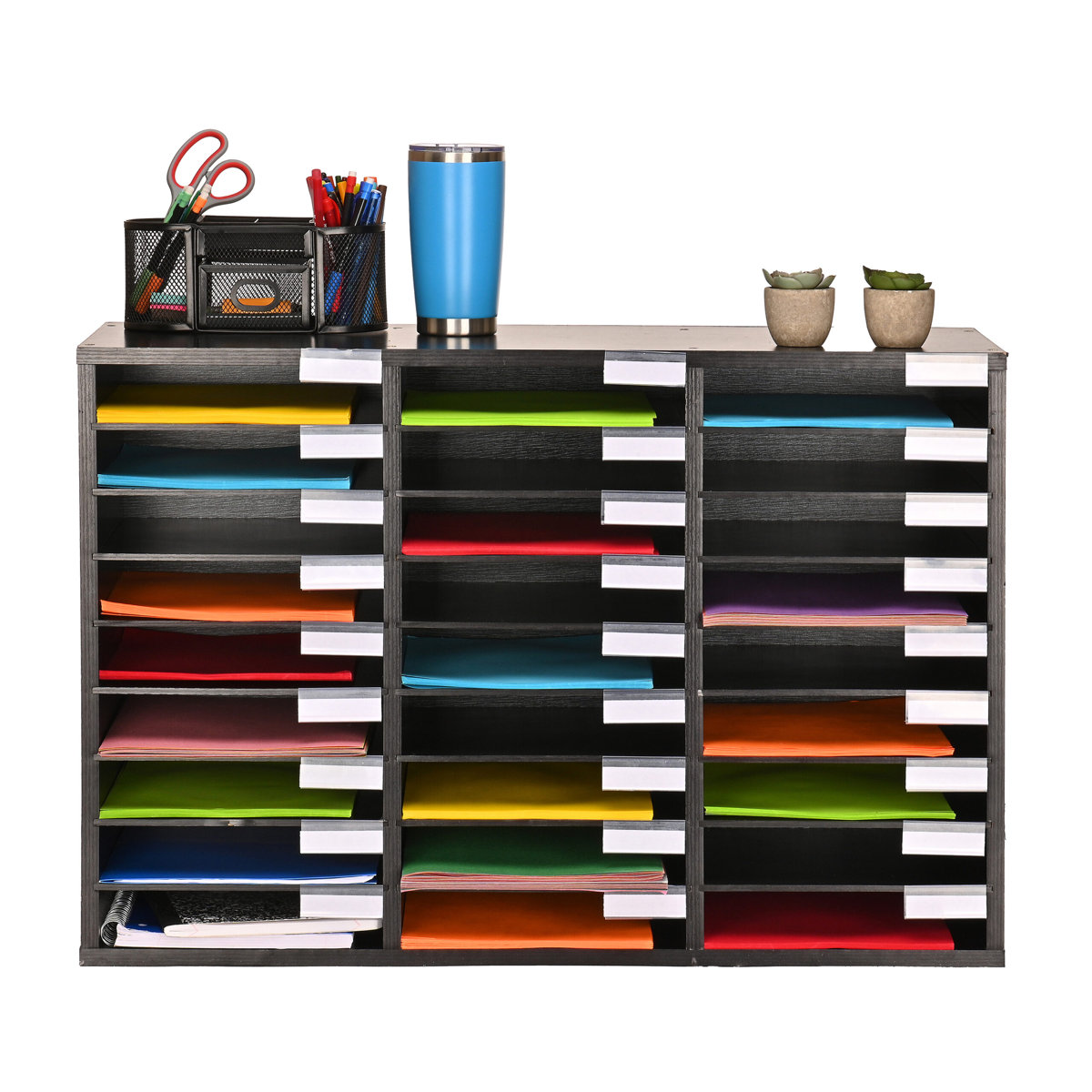 AdirOffice Manufactured Wood Compartment Mailroom Organizer | Wayfair