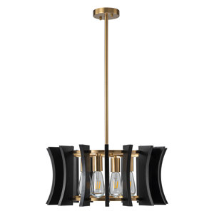 Mercer41 Jaivan 4 - Light Geometric Lantern Drum Pendant | Wayfair