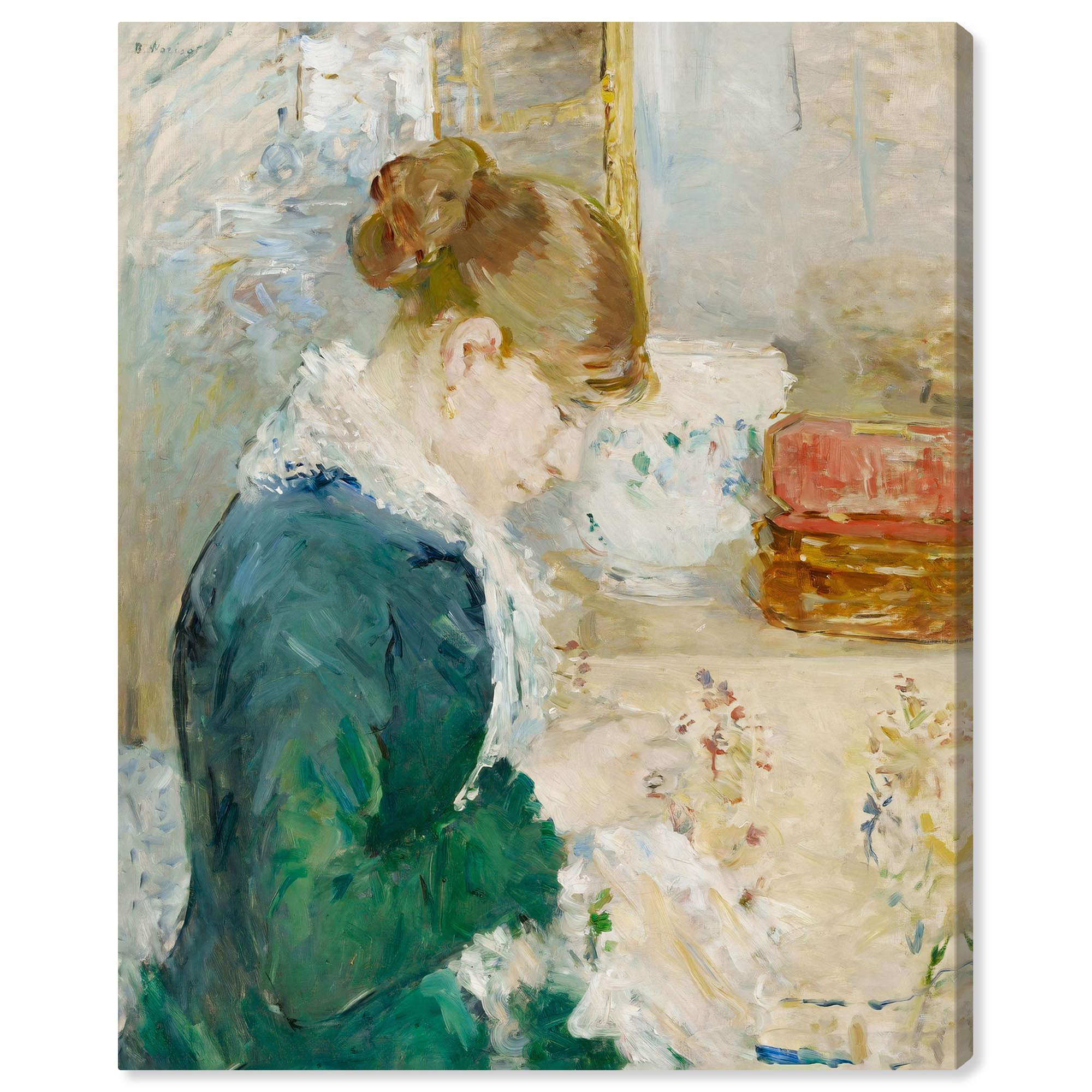 Art Remedy Woman Sewing 1879 Canvas Classic Portraits by Art Remedy ...