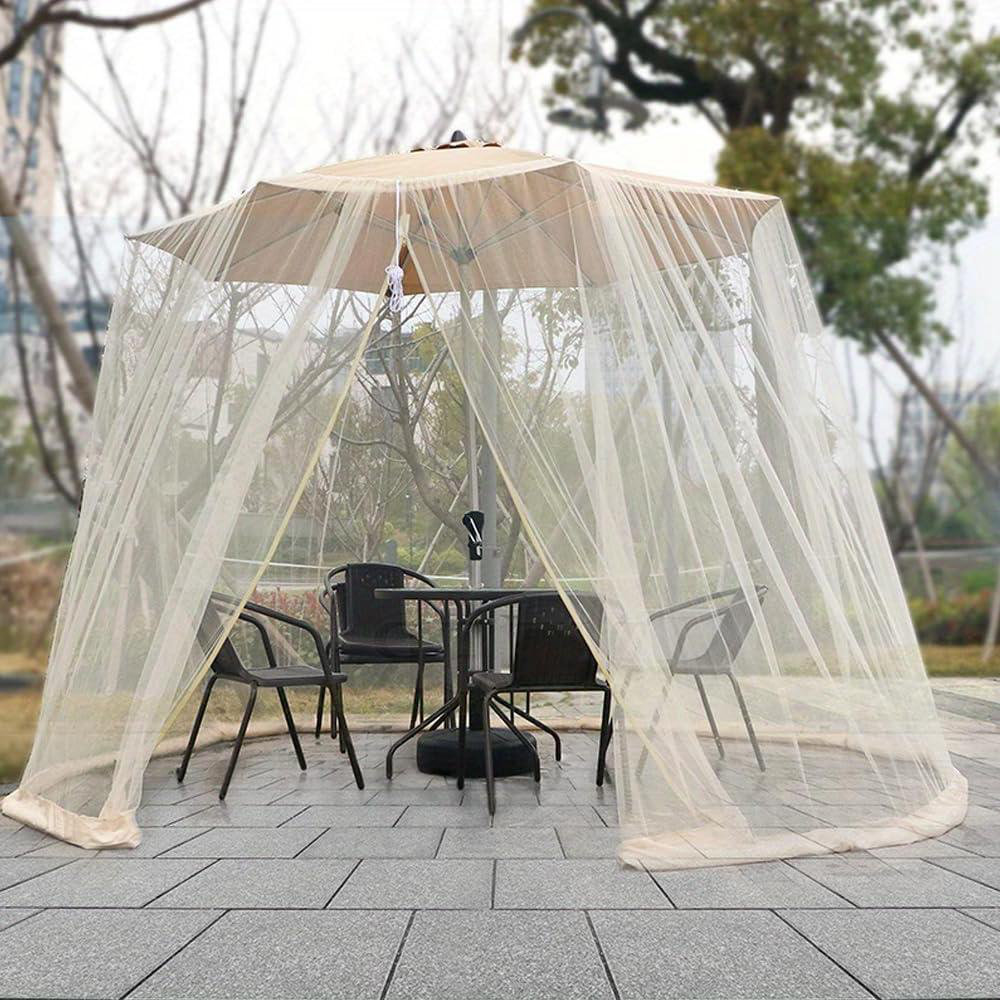 Arlmont & Co. Outdoor Sunshade Umbrella Mosquito Net Curtain with ...