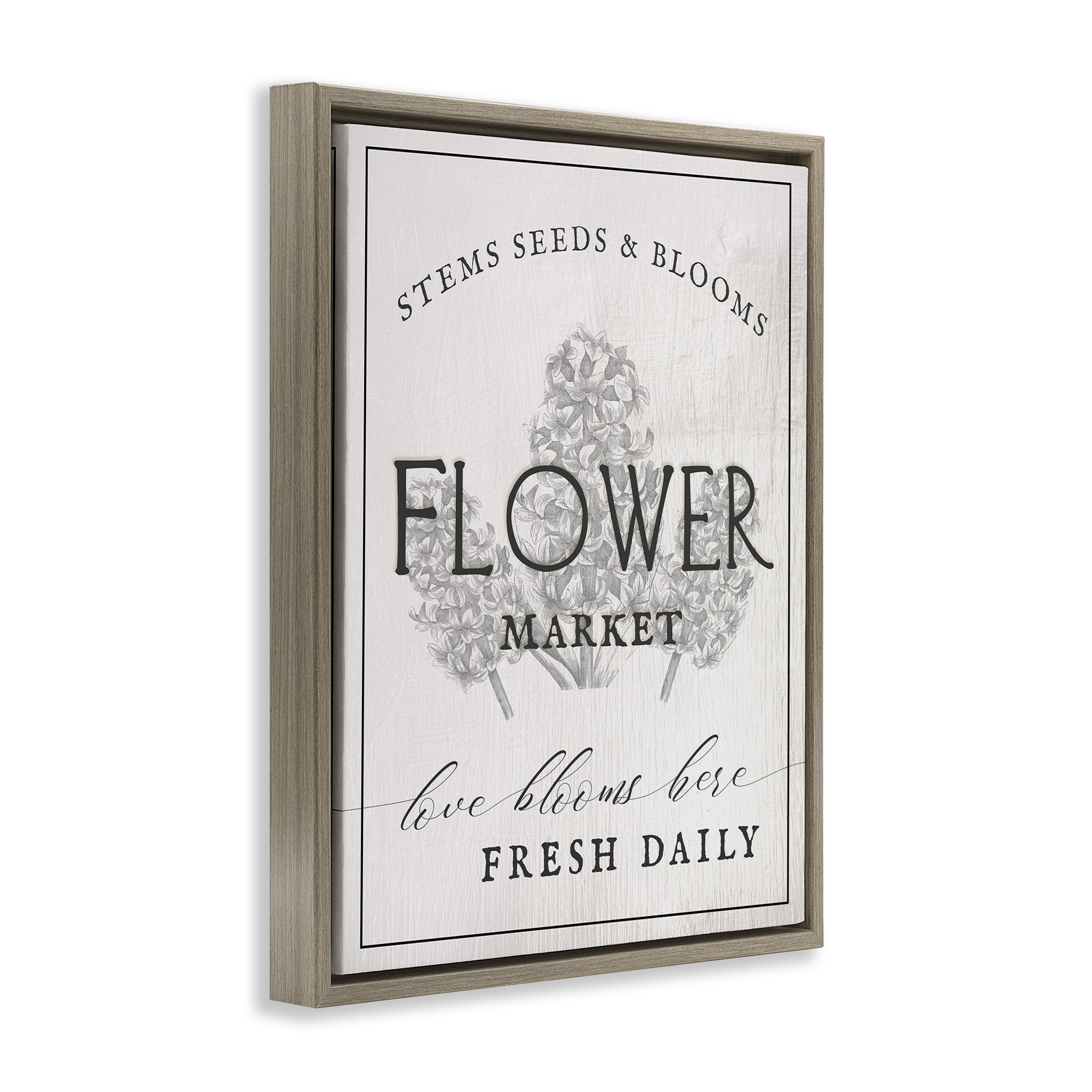 Trinx Flower Blooms Market Framed Floater Canvas Wall Art by Ziwei Li ...