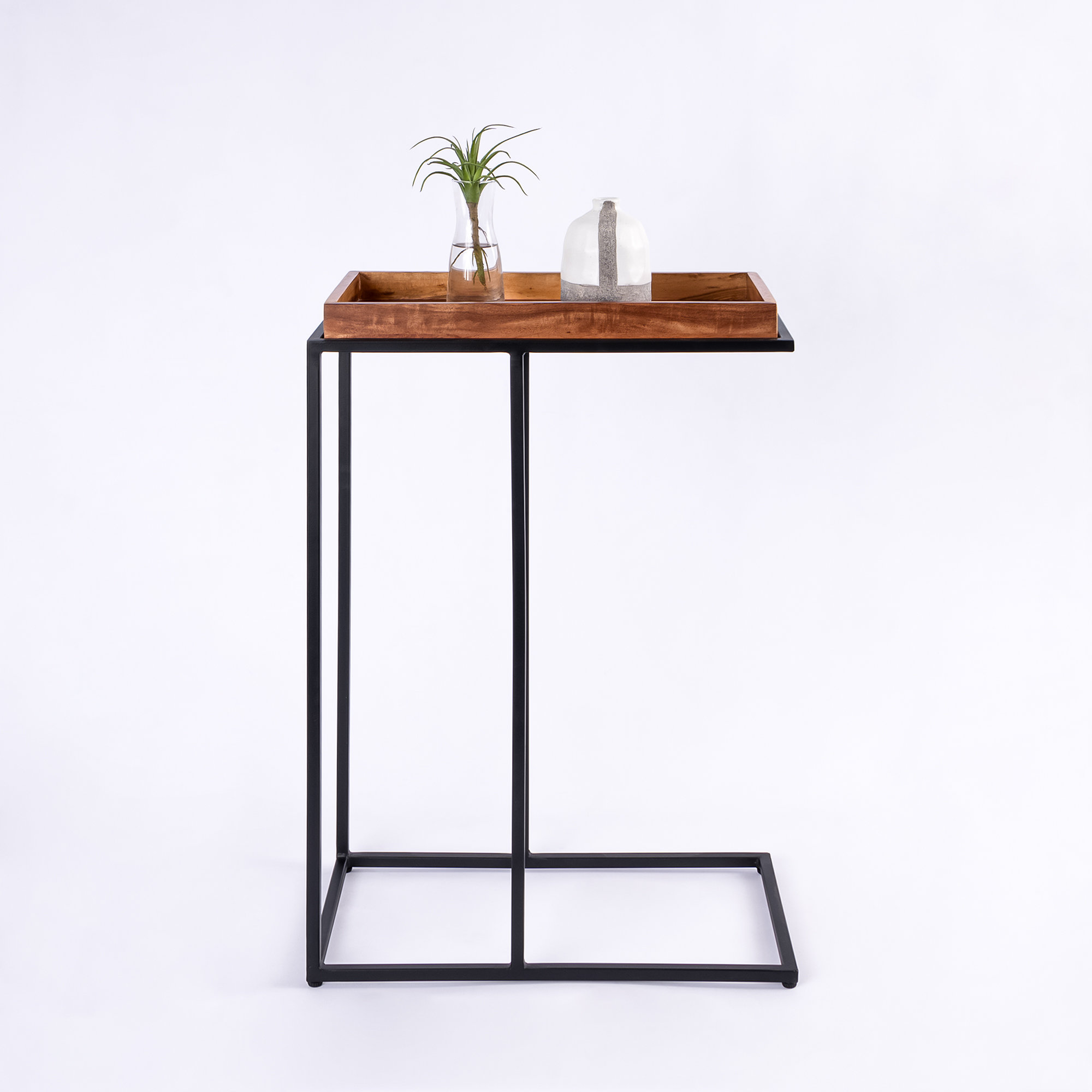 Ebern Designs Spero Solid Wood Tray Top End Table | Wayfair