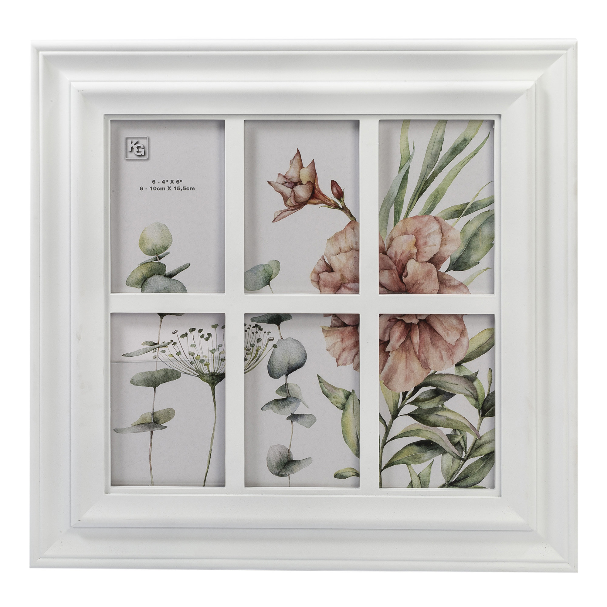Kiera Grace 17" x 17" Wall-Mounted Picture Frame Fit for 6-4" x 6 ...