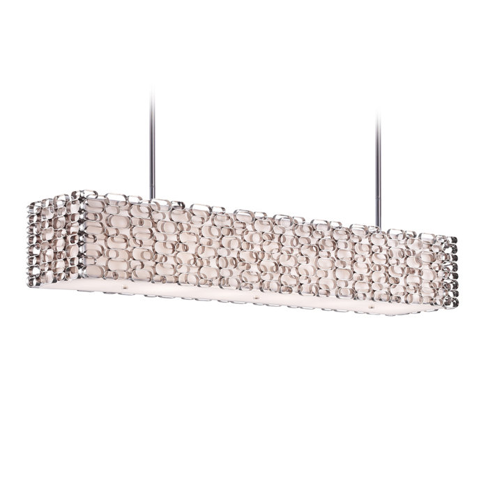 Orren Ellis Moffett 6 - Light Dimmable Square / Rectangle Chandelier ...