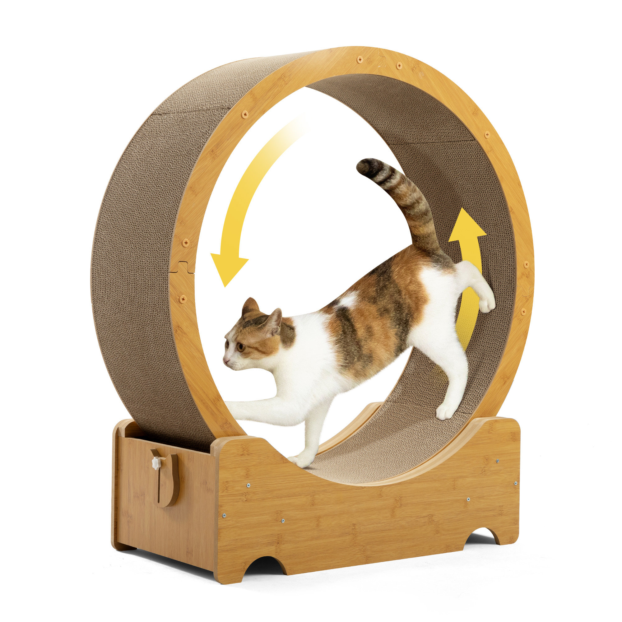Tucker Murphy Pet™ Cardboard Cat Treadmill Running Wheel with Locking ...