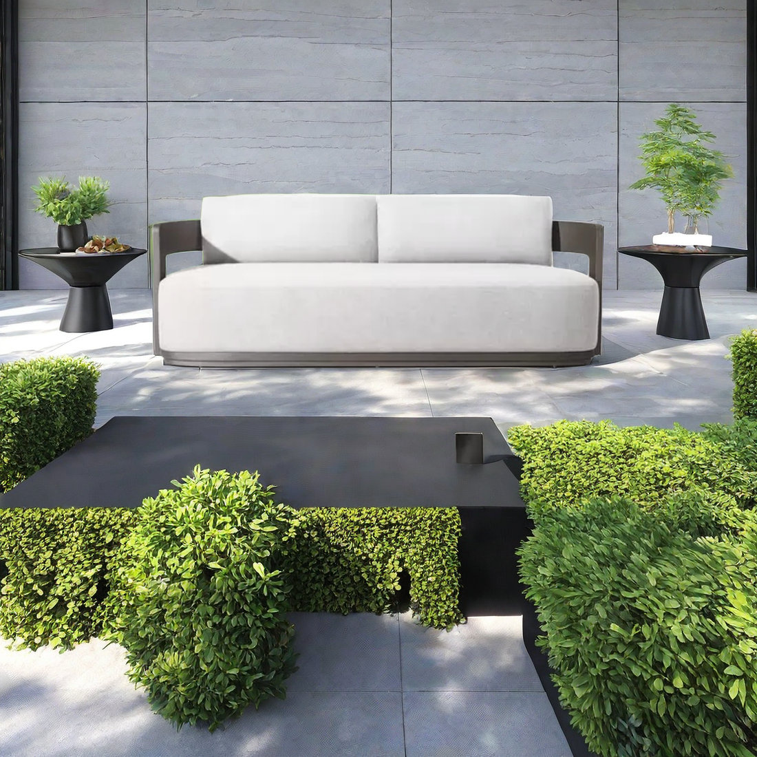 Orren Ellis Elesia 32.67'' Aluminum Outdoor Loveseat | Wayfair