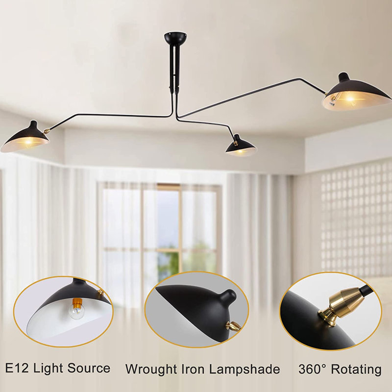 George Oliver Ibraheim 3 - Light Sputnik Classic Chandelier with ...