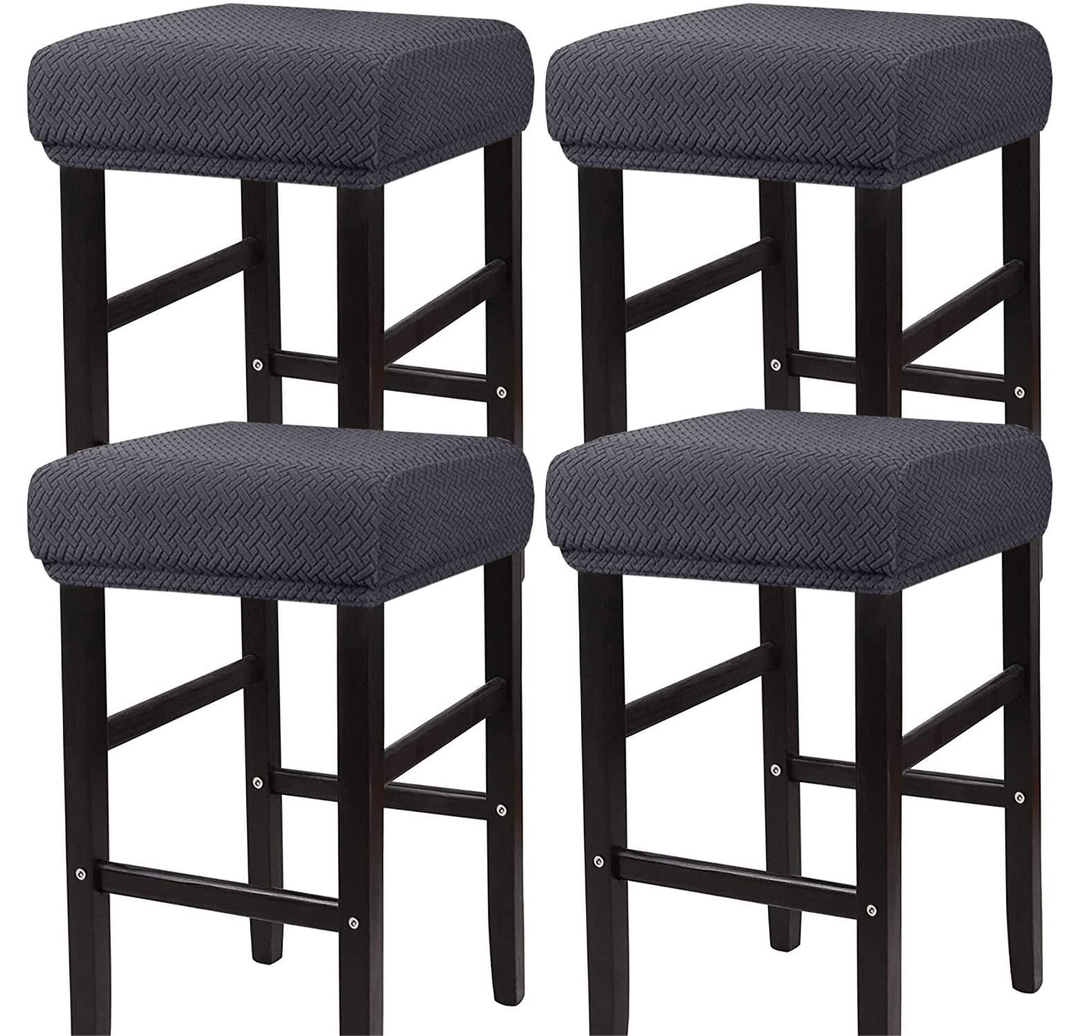 Rebrilliant Stool Covers Rectangle,4 Pack Stretch Rectangle Bar Stool ...