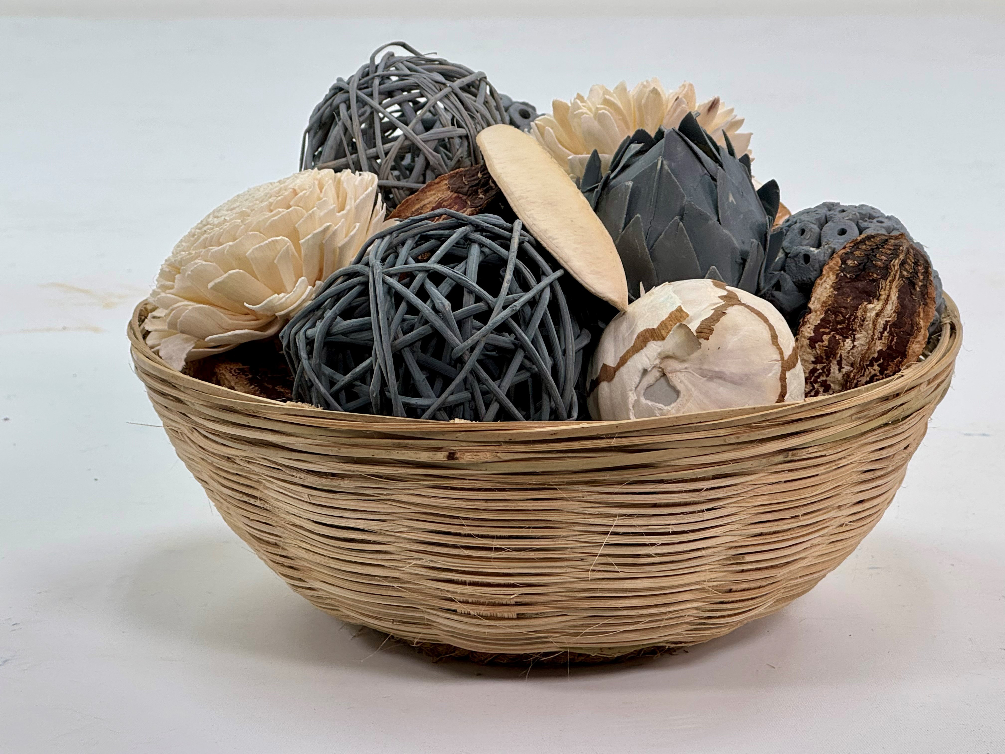 Dakota Fields Deco Basket Pods And Orbs Gray | Wayfair