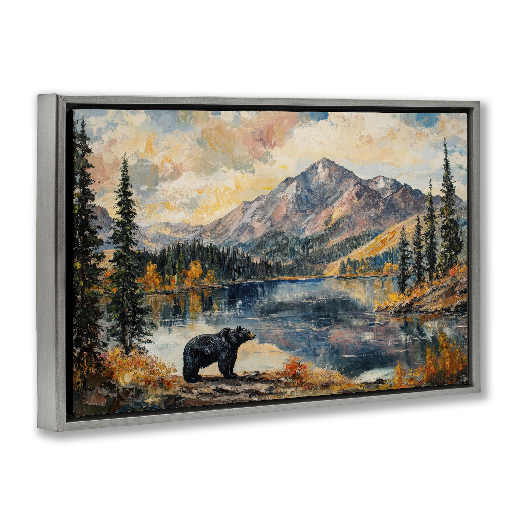 Union Rustic Mountain Bear Viewpoint Floating Frame, design by Petal ...