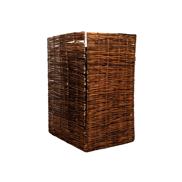 Samuel Alexander 1.16m x 61cm Single Garden Patio Willow Wheelie Bin ...