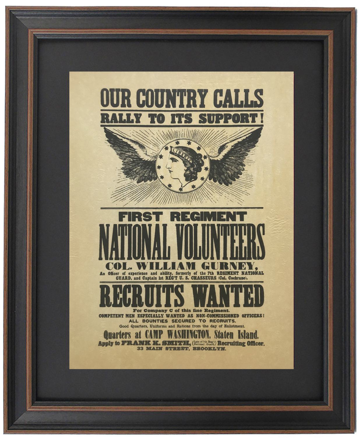 Alcott Hill First Regiment Revolutionary Army Recruiting Poster ...