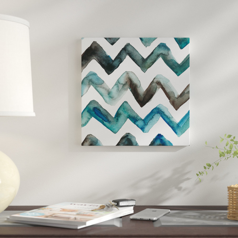 East Urban Home 'La Mer VII' Watercolor Painting Print on Wrapped ...