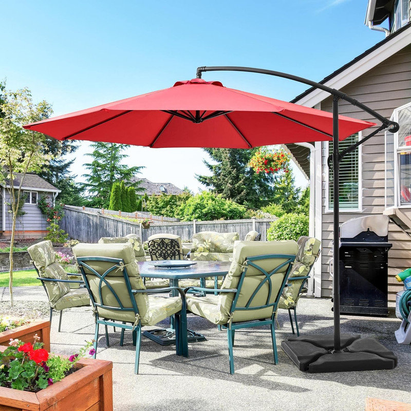 Arlmont & Co. Tannesha 120'' Cantilever Umbrella with Crank Lift ...